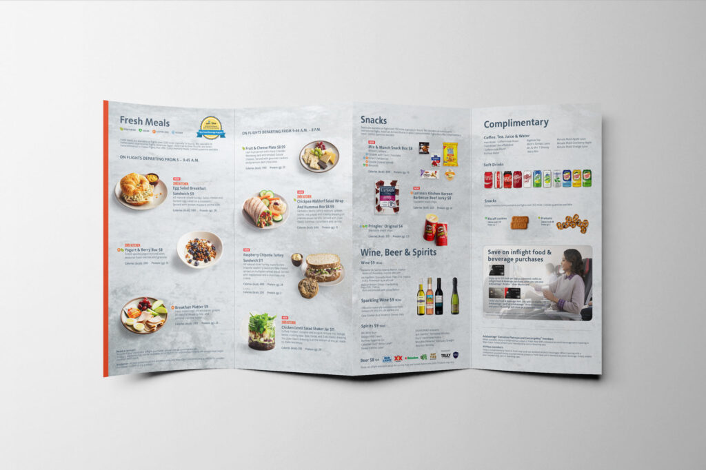 American Airlines – Main Cabin Menu – brian magallanes